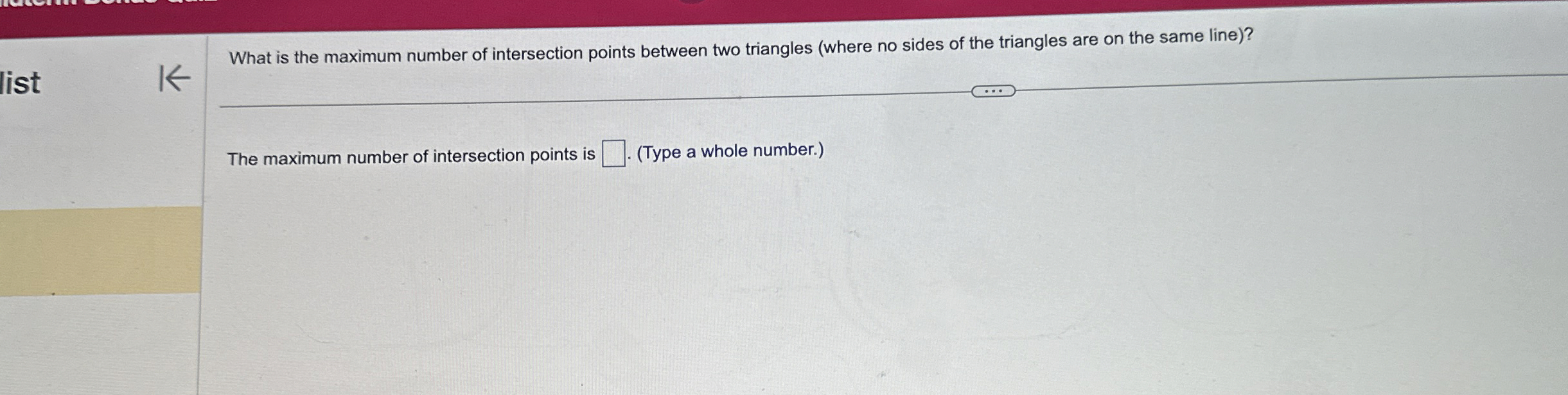 Solved listWhat is the maximum number of intersection points | Chegg.com