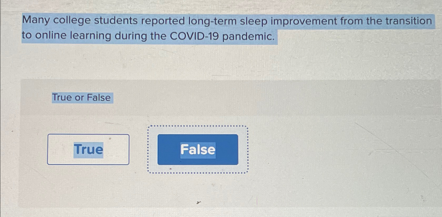 Solved Many college students reported long-term sleep | Chegg.com