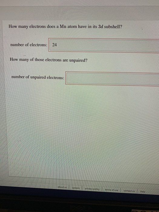 Solved How many electrons does a Mn atom have in its 3d | Chegg.com