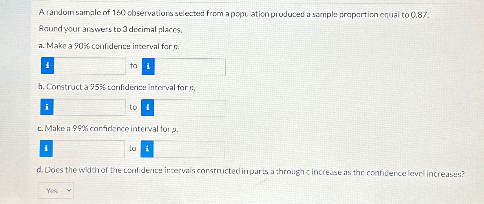 Solved A random sample of 160 ﻿observations selected from a | Chegg.com