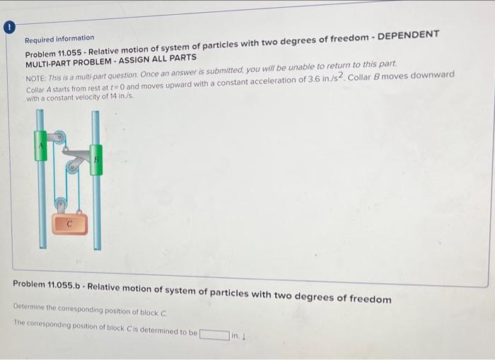 Solved Required information Problem 11.055 - Relative motion | Chegg.com