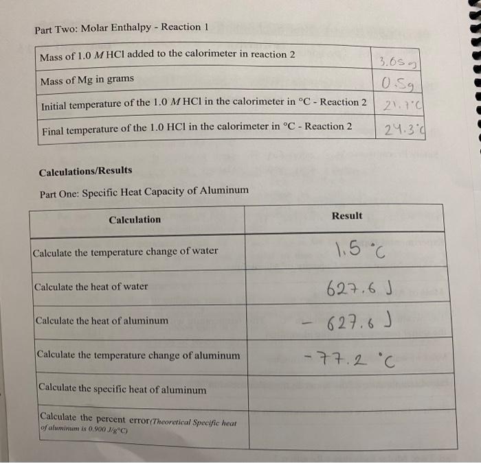 *Use your Lab Notebook pages to write your | Chegg.com