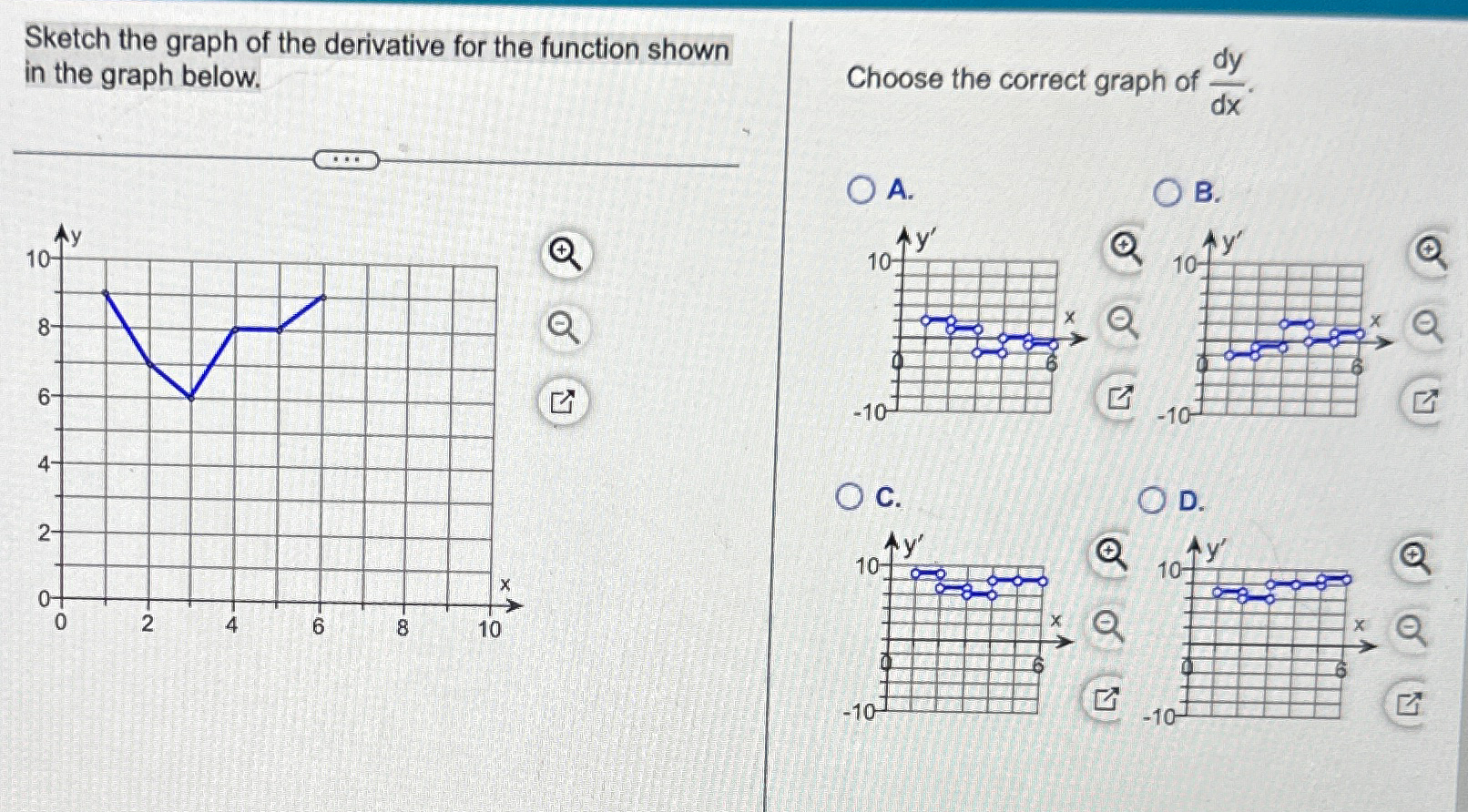 Solved Sketch the graph of the derivative for the function | Chegg.com