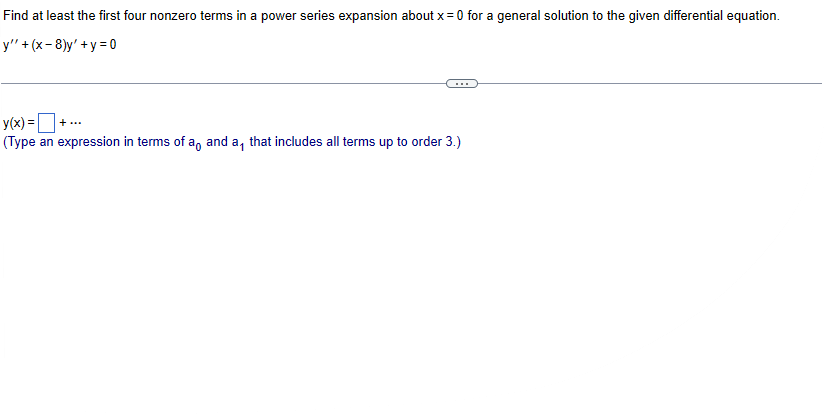 Solved Find at least the first four nonzero terms in a power | Chegg.com