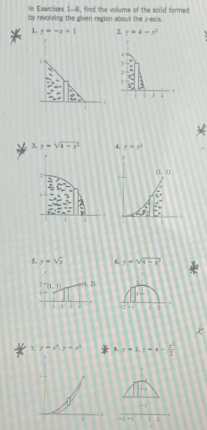 In Exercises 1-8, find the volume of the solid | Chegg.com In Exercises 1-8, find the volume of the solid | Chegg.com