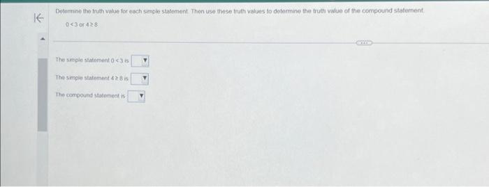 Solved K Determine the truth value for each simple | Chegg.com