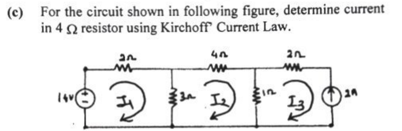 Solved (c) ﻿For the circuit shown in following figure, | Chegg.com