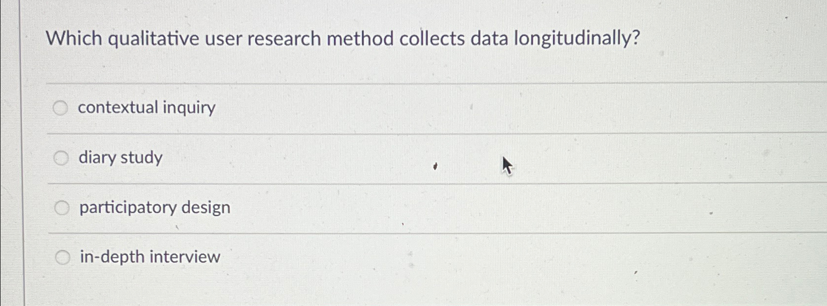 Solved Which qualitative user research method collects data | Chegg.com