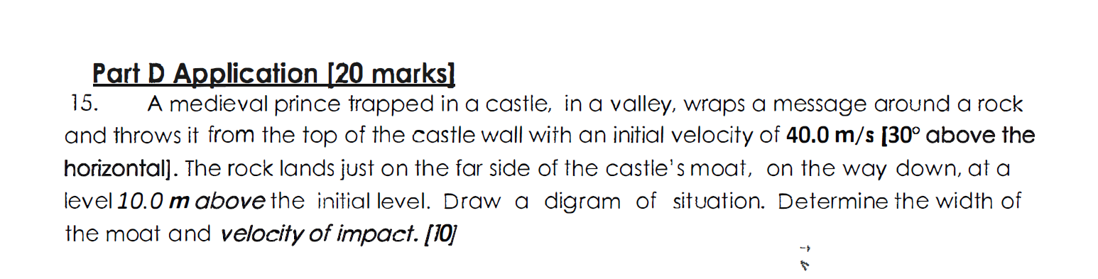 Solved Part D Application [20 ﻿marks]A medieval prince | Chegg.com