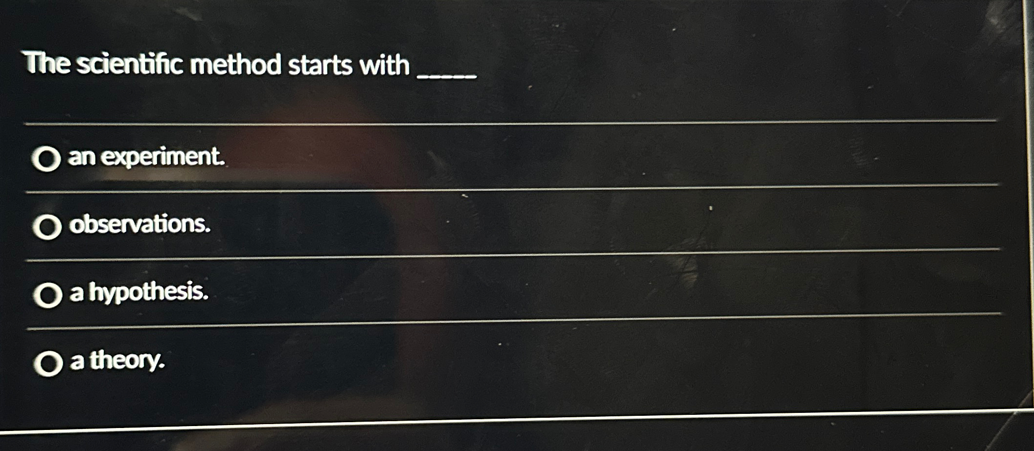 Solved The scientific method starts with q,an | Chegg.com