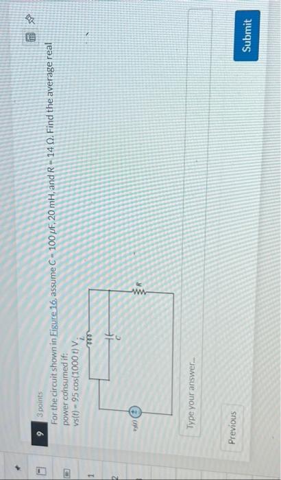 9 For the circuit shown in Figure 16, assume C= 100 | Chegg.com