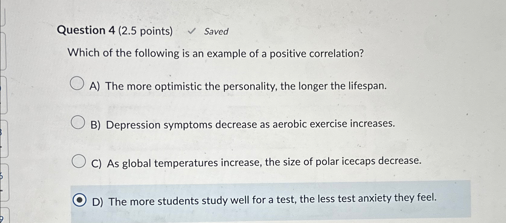 Solved Question 4 (2.5 ﻿points) ﻿SavedWhich of the | Chegg.com