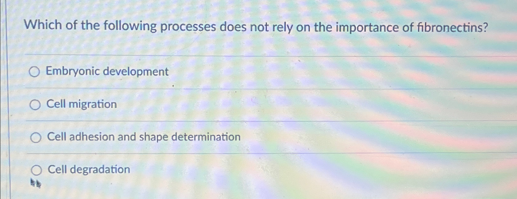 Solved Which of the following processes does not rely on the | Chegg.com