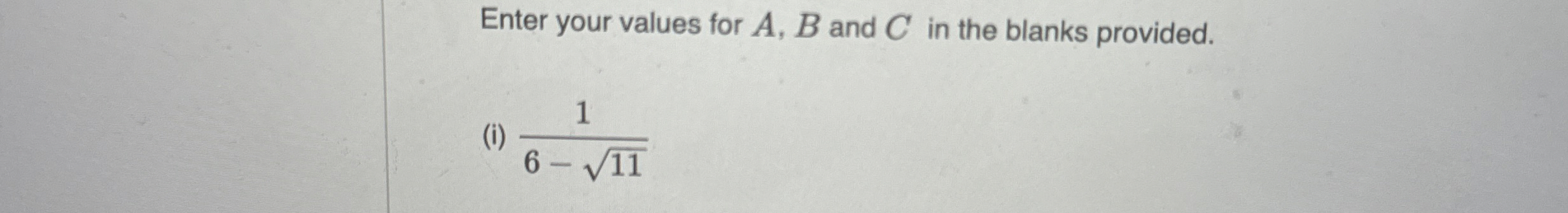 Solved Enter your values for A,B ﻿and C ﻿in the blanks | Chegg.com