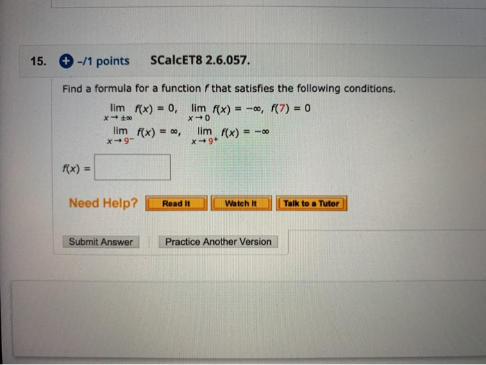 Solved Scalcet8 2 6 057 1 Points 15 Find A Formula For A