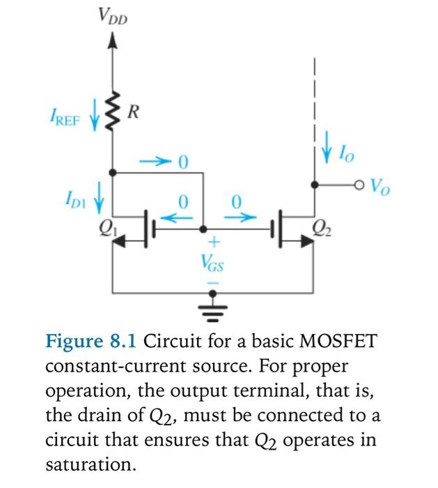 Solved 8.2 For VDD = 1.2 V and using IREF 10 uА, it is | Chegg.com