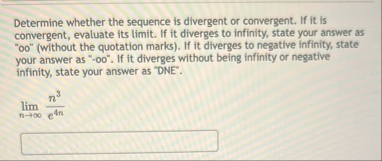 Determine whether the sequence is divergent or | Chegg.com