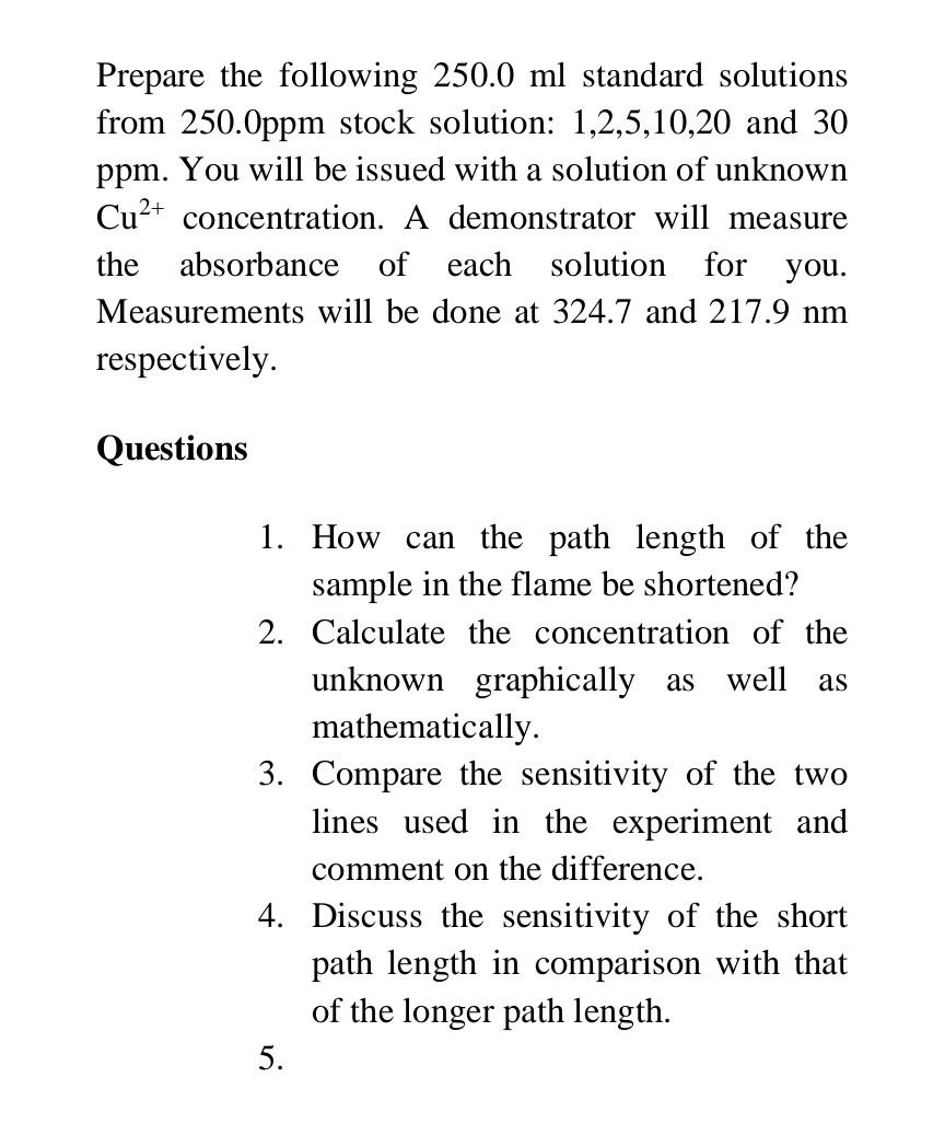 Solved Prepare the following \\( 250.0 \\mathrm{ml} \\) | Chegg.com