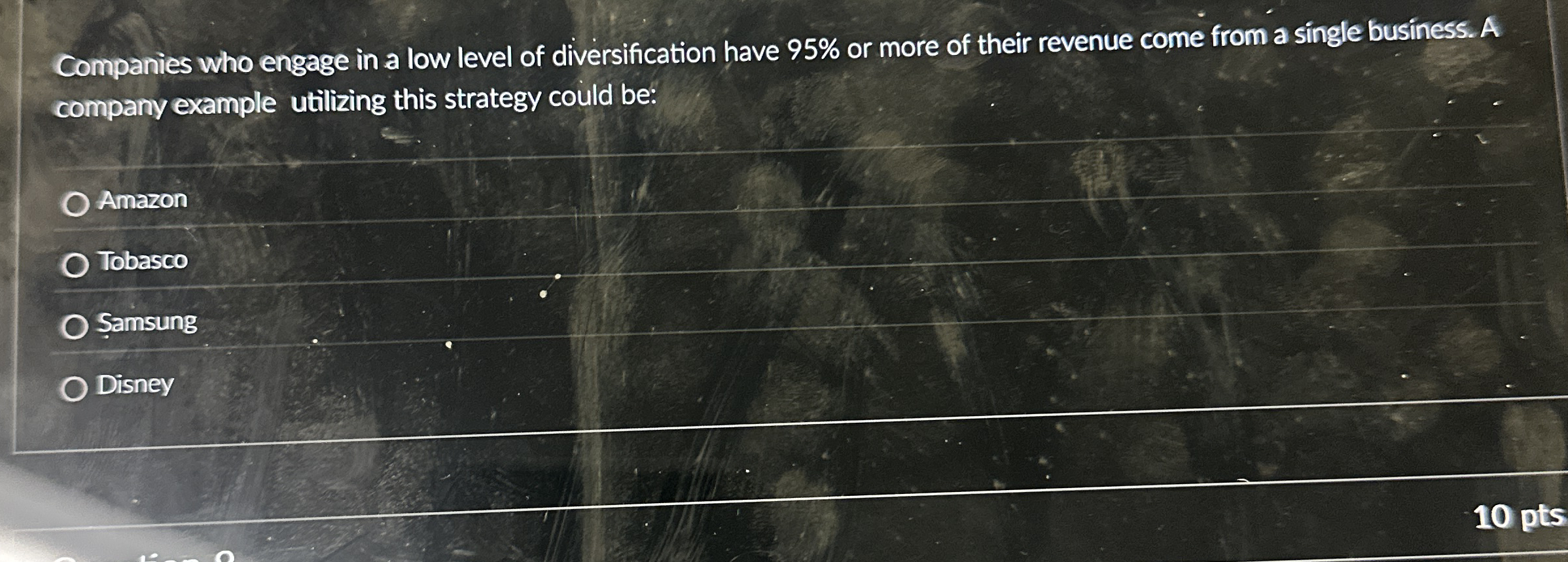 Solved Companies who engage in a low level of | Chegg.com