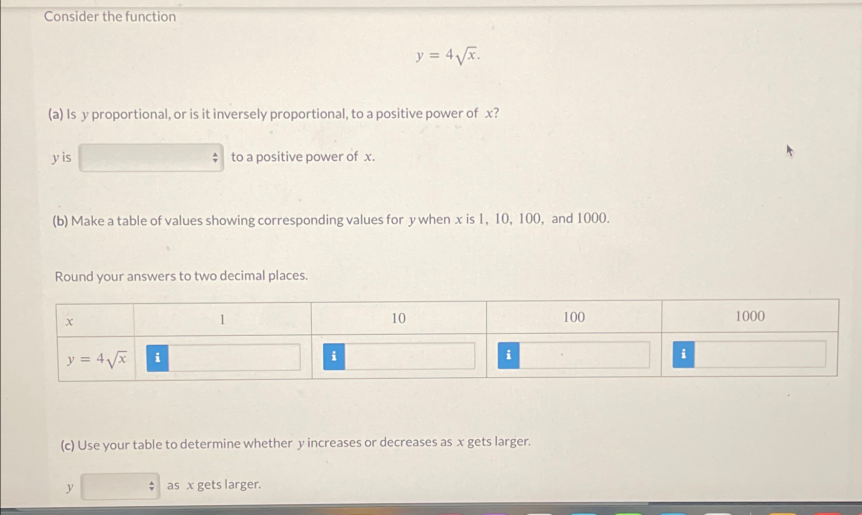 Solved Consider the functiony=4x2(a) ﻿Is y ﻿proportional, or | Chegg.com