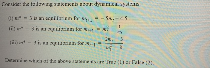 Solved Consider the following statements about dynamical | Chegg.com