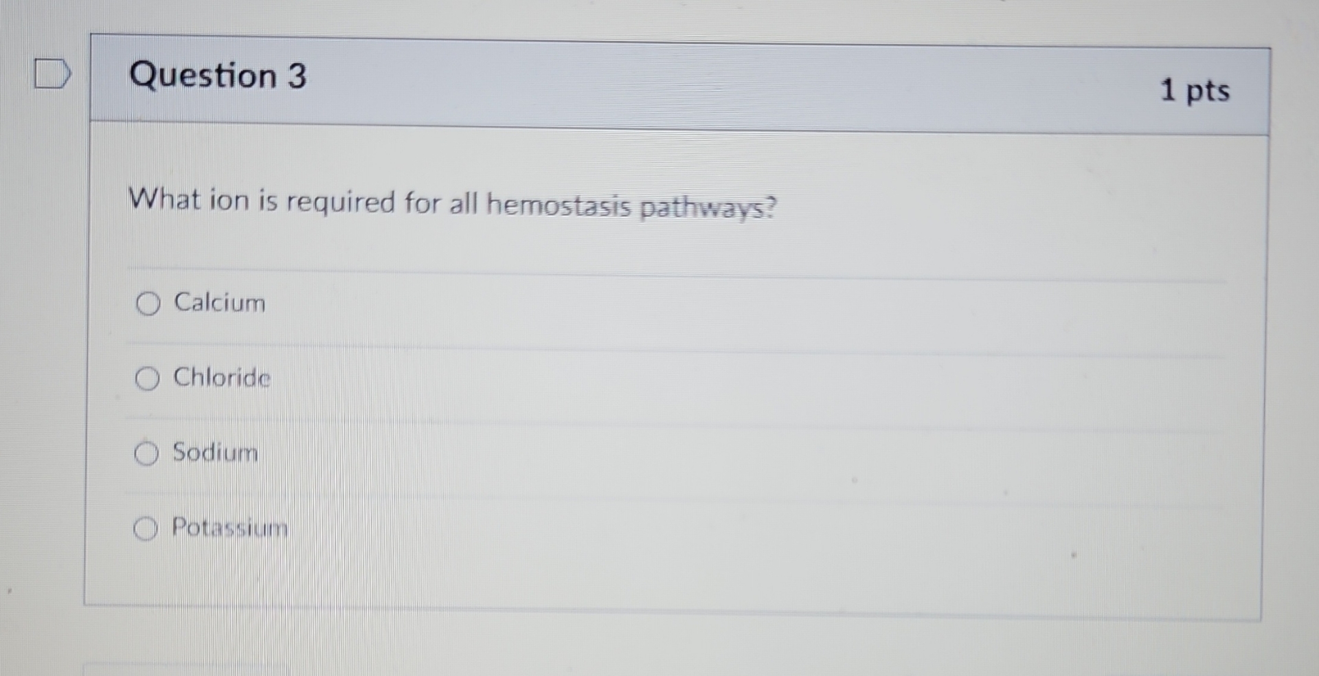 Solved Question 31 ptsWhat ion is required for all | Chegg.com Solved Question 31 ptsWhat ion is required for all | Chegg.com