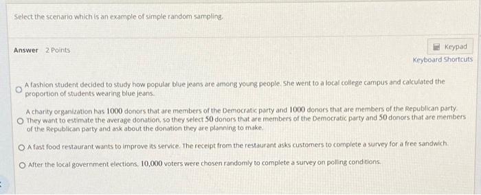 Solved Select the scenario which is an example of simple | Chegg.com