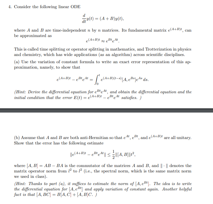 Solved Consider the following linear | Chegg.com