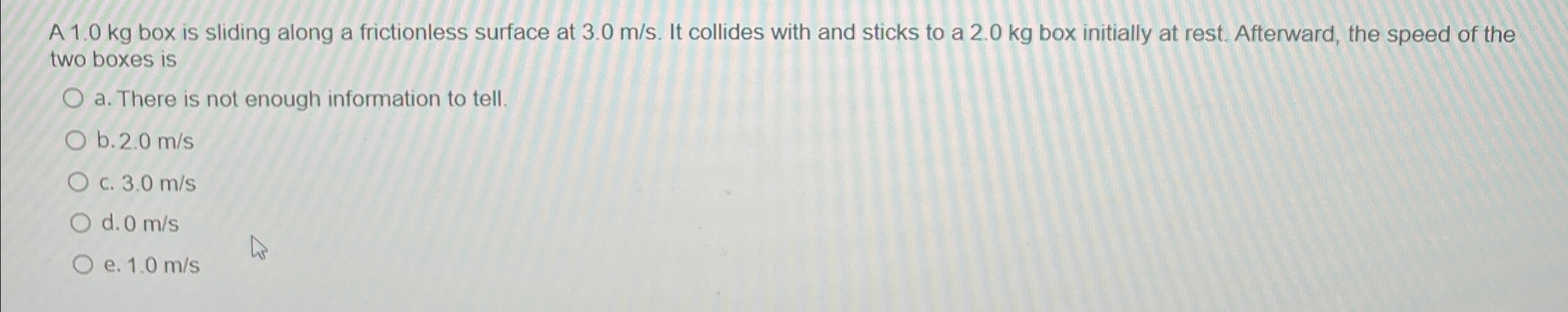 Solved A 1.0kg ﻿box is sliding along a frictionless surface | Chegg.com