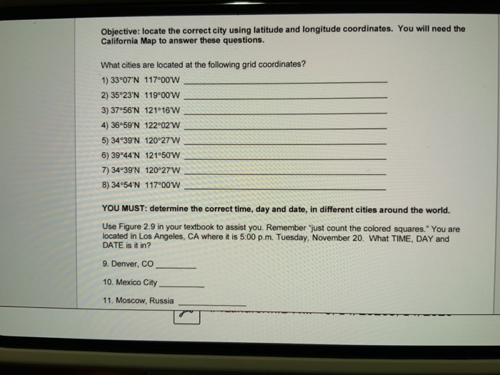 Solved YOU MUST: determine the correct time, day and date, | Chegg.com