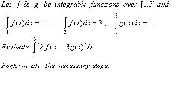 Solved Let f & g be integrable functions over [1,5] and | Chegg.com