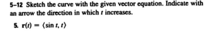 Solved 5-12 Sketch the curve with the given vector equation. | Chegg.com