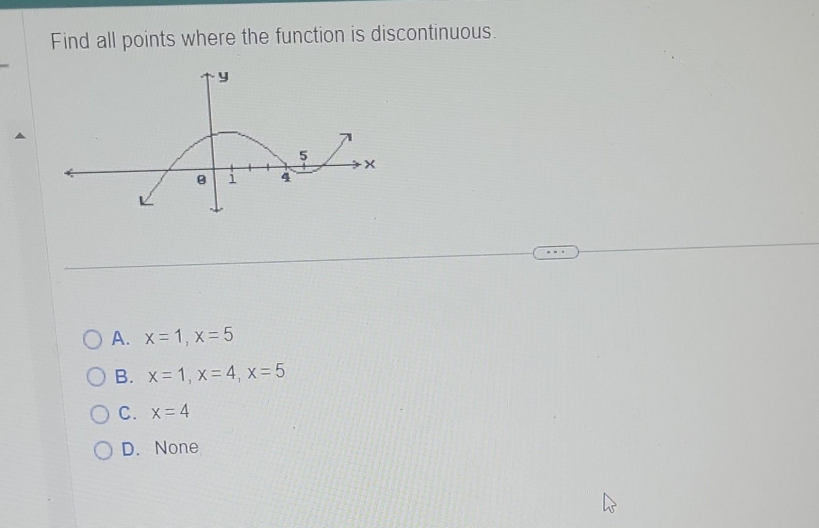 Solved Find all points where the function is discontinuous. | Chegg.com