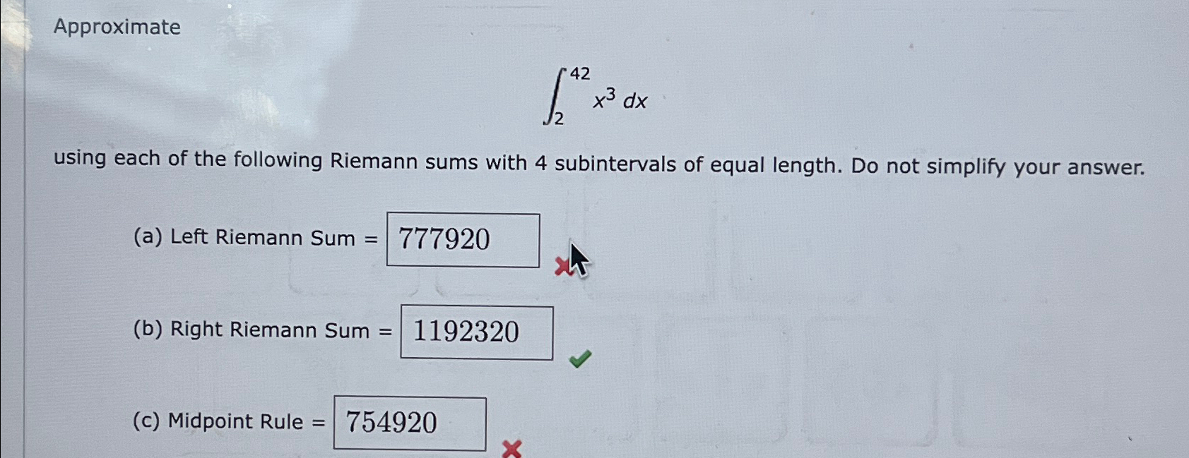Solved Approximate∫242x3dxusing each of the following | Chegg.com