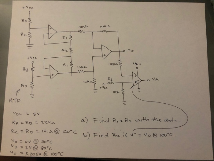 Solved a) Find R1 & R2 with the given data.b) Find R3 when | Chegg.com