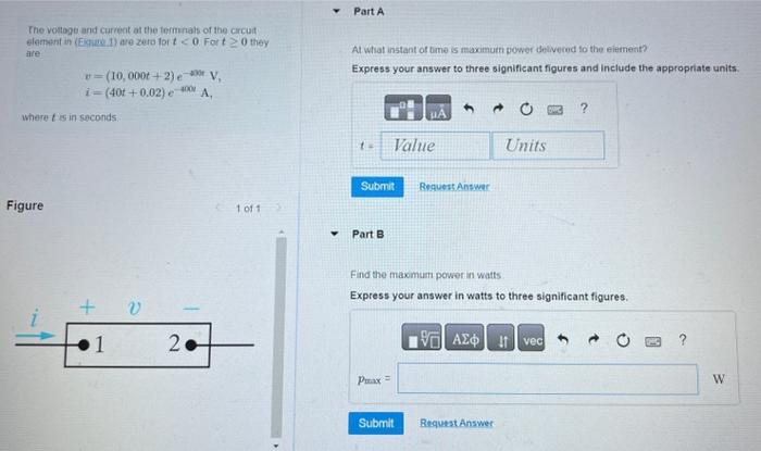 Solved Part C also asks to find the Total Energy Delivered | Chegg.com