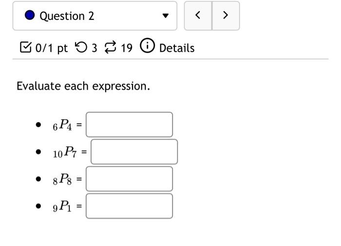 Solved Evaluate Each Expression Chegg
