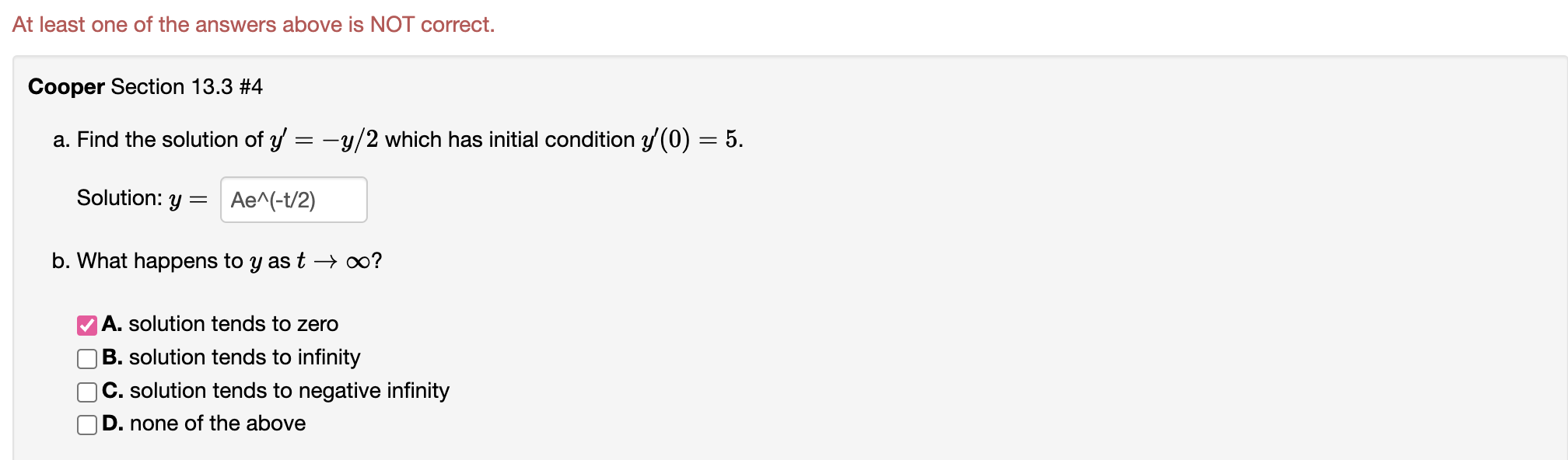 Solved At least one of the answers above is NOT | Chegg.com
