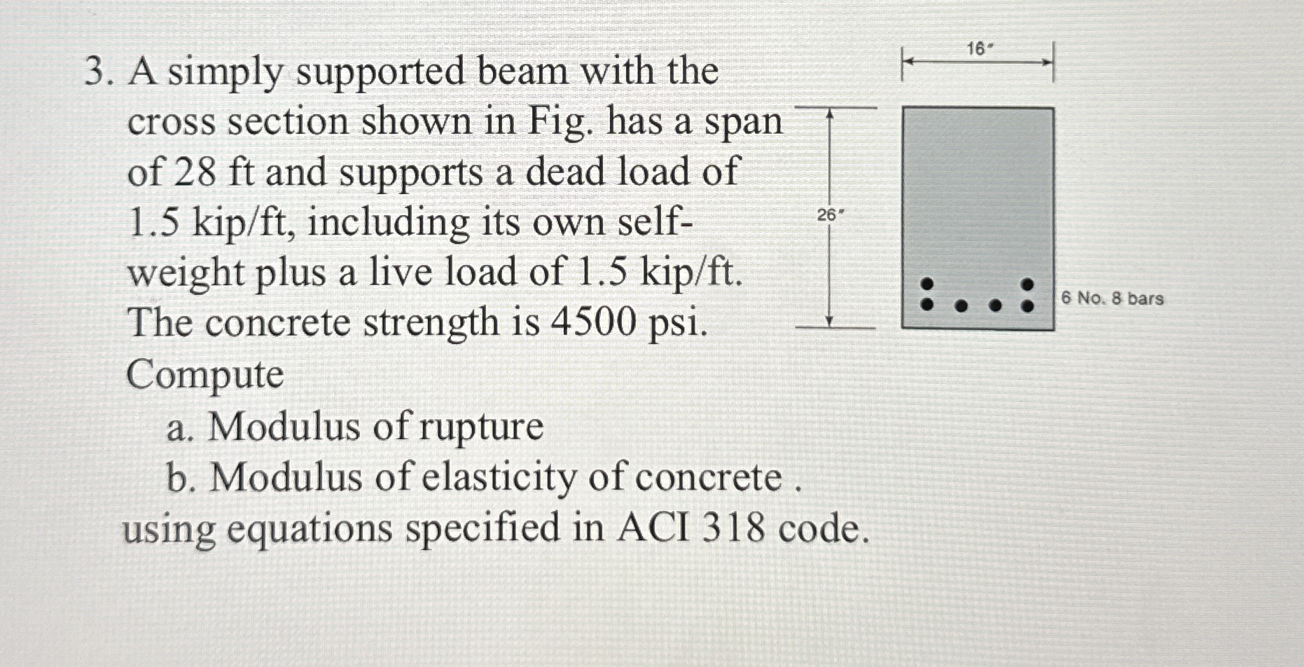 Solved A simply supported beam with the cross section shown | Chegg.com