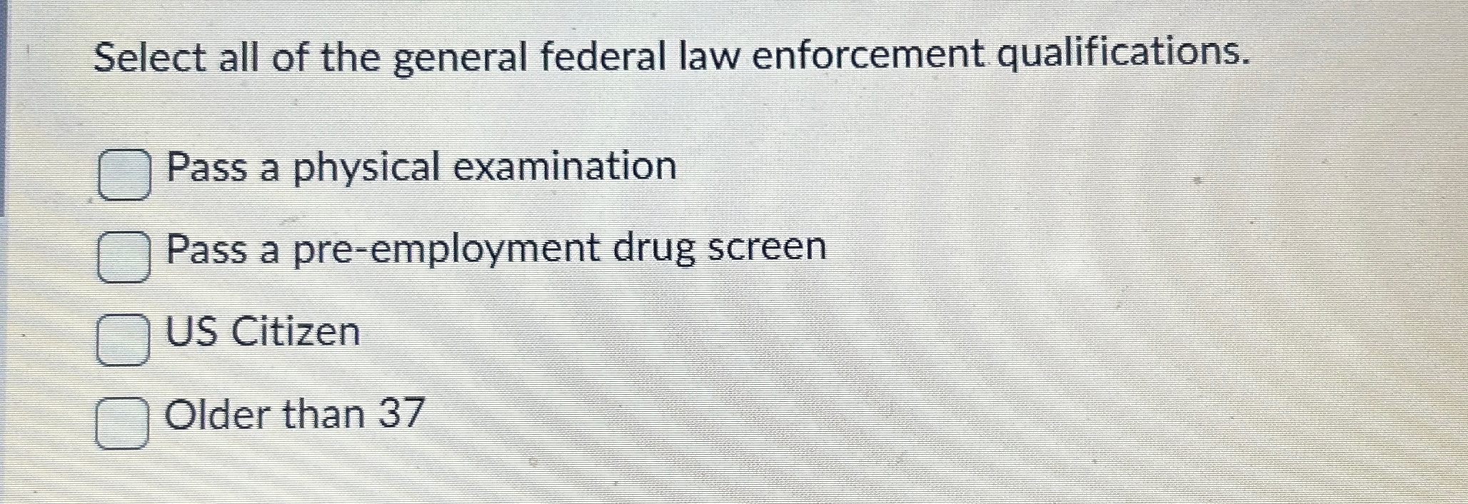 Solved Select all of the general federal law enforcement | Chegg.com