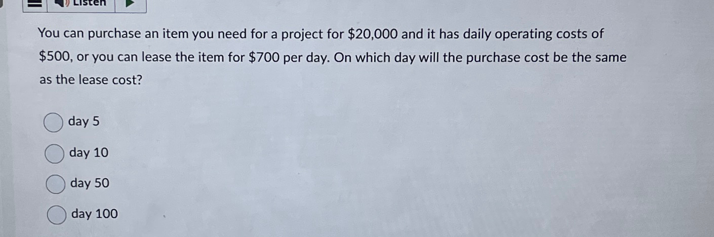 You can purchase an item you need for a project for | Chegg.com