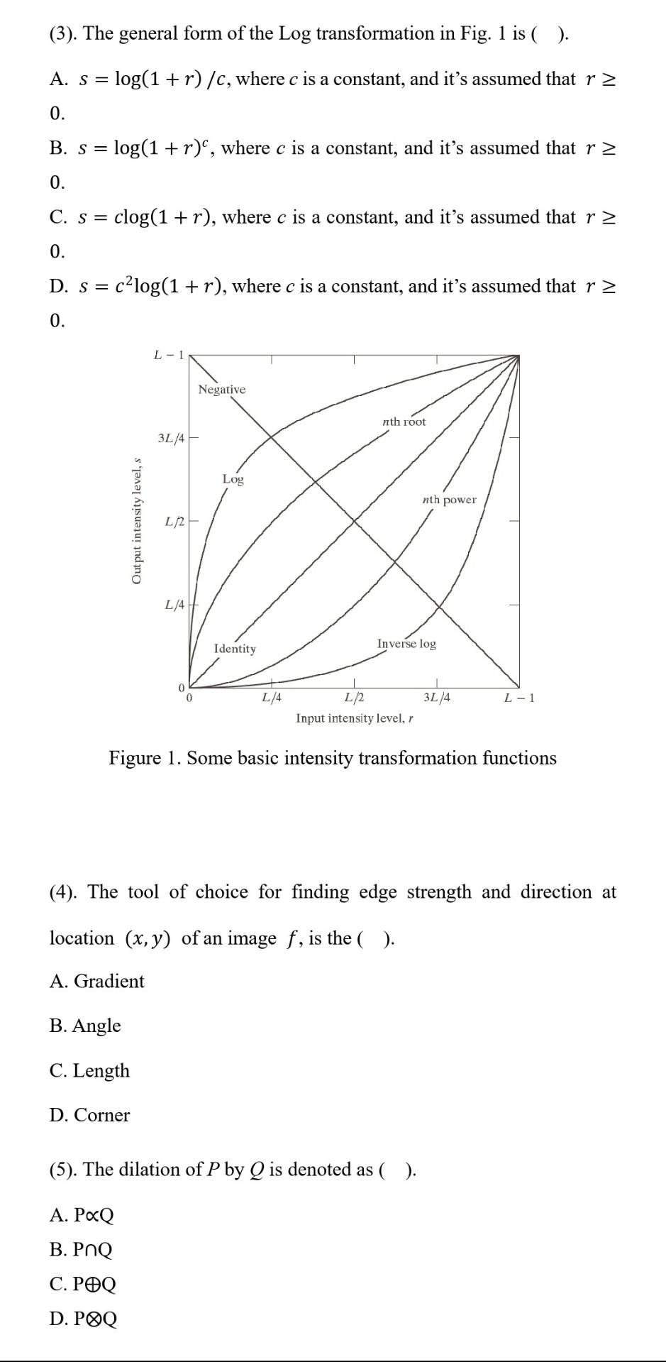 Solved These questions are from the Digital Image processing | Chegg.com