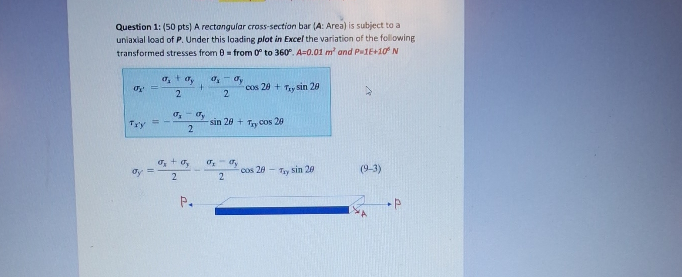 Question 1: (50 ﻿pts) ﻿A rectangular cross-section | Chegg.com