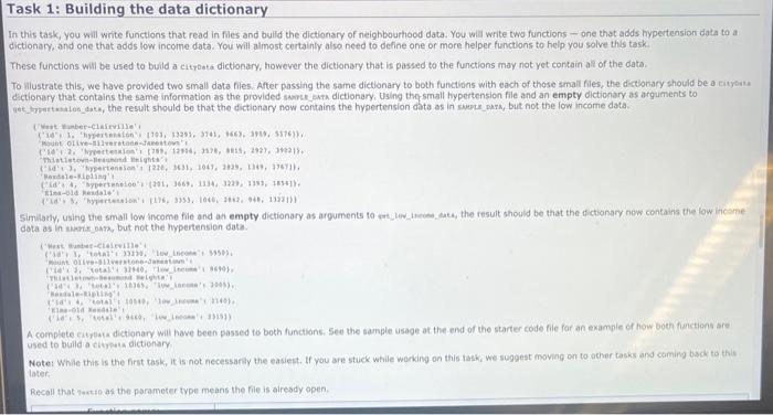 Solved In This Task You Will Write Functions That Read In 6575