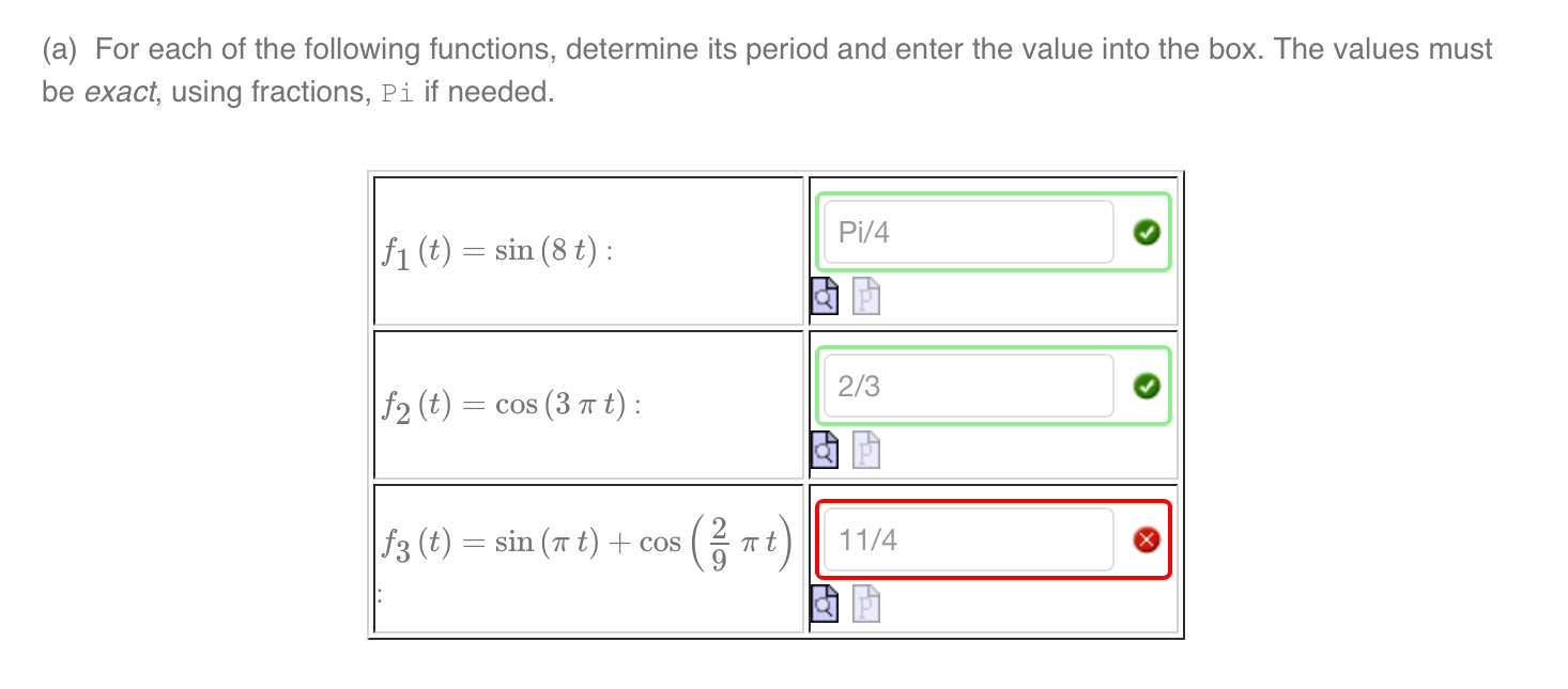 Solved (a) ﻿For each of the following functions, determine | Chegg.com