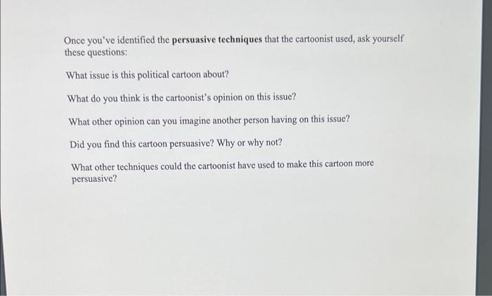 Cartoon Analysis Guide Use this guide to identify the | Chegg.com