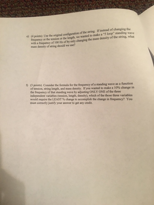 Solved 10 points) A string is stretched horizontally between | Chegg.com