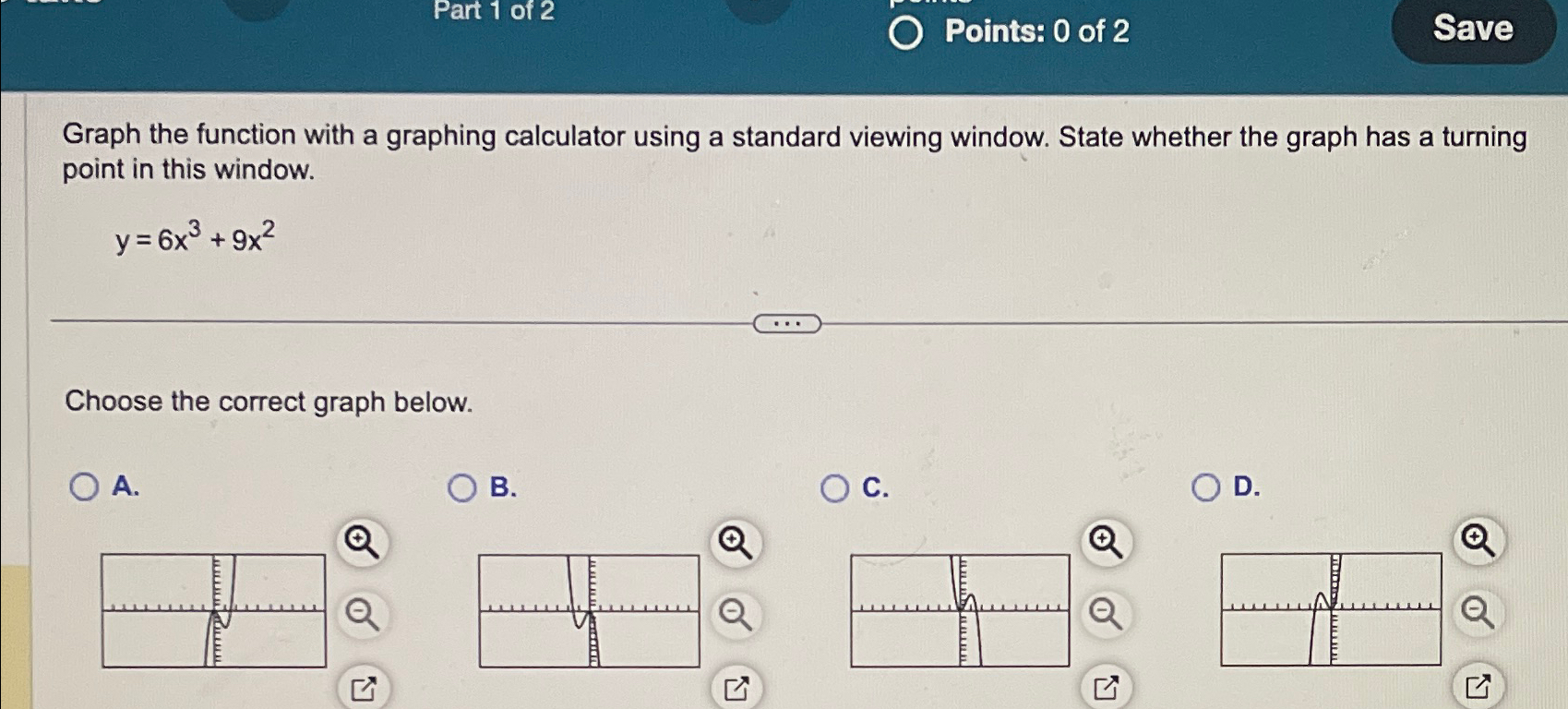 Solved Graph the function with a graphing calculator using a | Chegg.com
