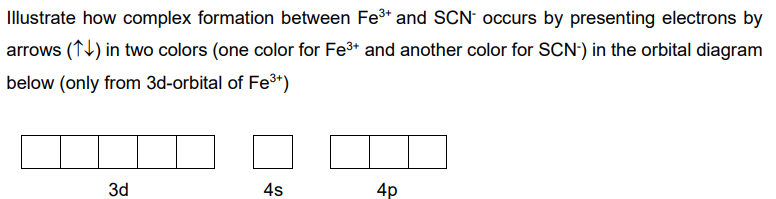 Solved Illustrate how complex formation between Fe3+ ﻿and | Chegg.com