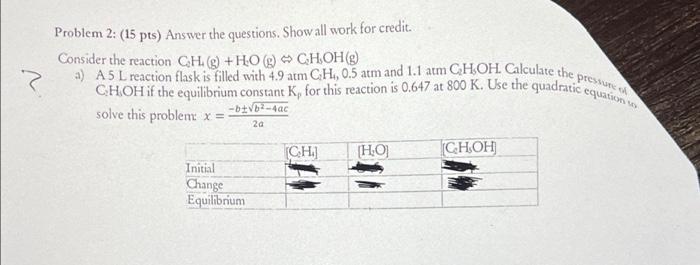 Solved > Problem 2: (15 pts) Answer the questions. Show all | Chegg.com